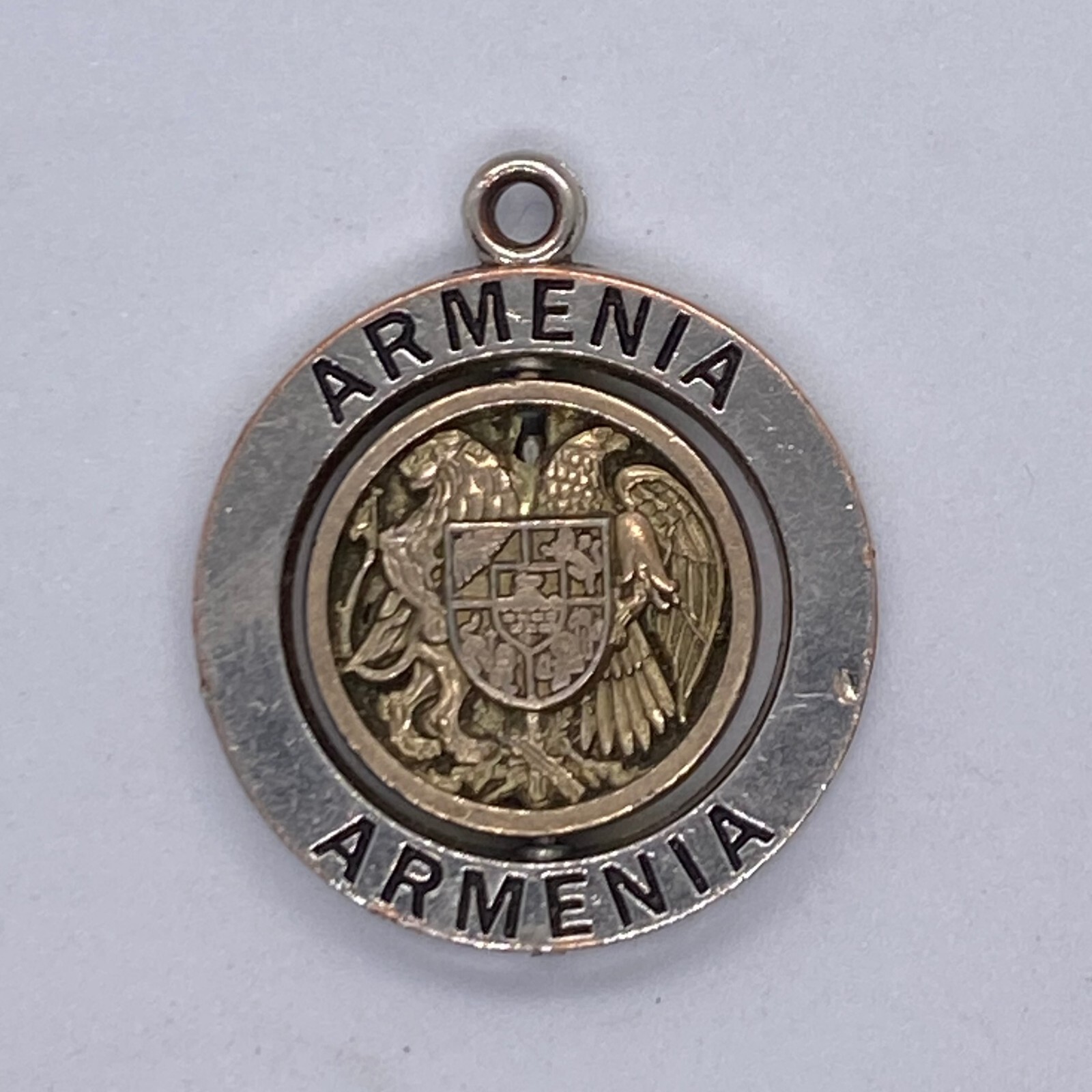 Armenia Crest Spinning Charm Pendant 1-1/4" | eBay