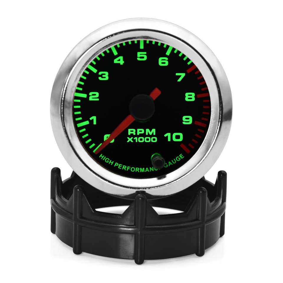 2" 52mm Car Tachometer Gauge Tacho Meter 7Colors LED 0~10000 RPM Smoke ...