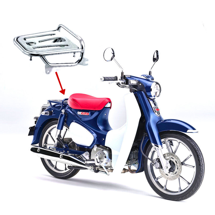 Honda Super Cub C125 2019-2022 Rear Carrier Luggage Rack Chrome Genuine ...