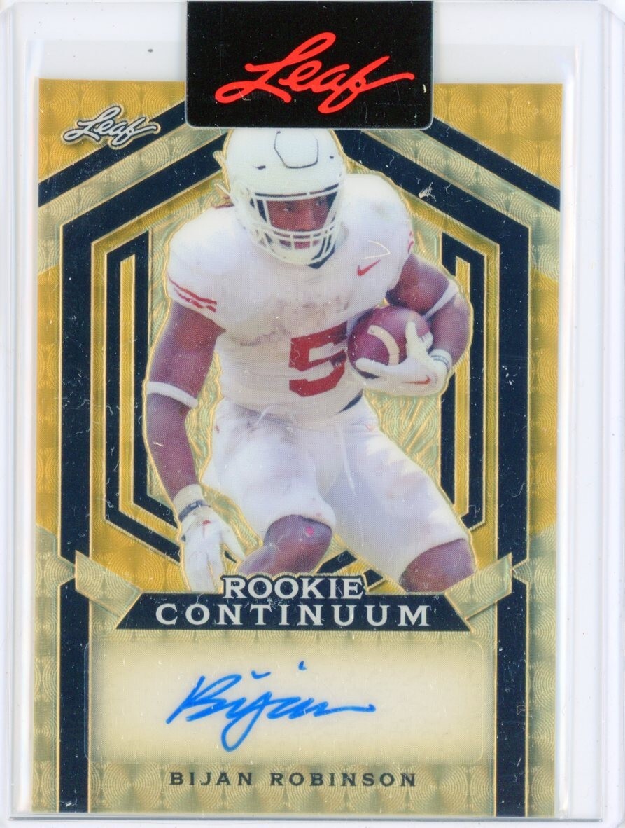 2023 Leaf Metal Continuum BIJAN ROBINSON Superfractor Gold Vinyl AUTO ...