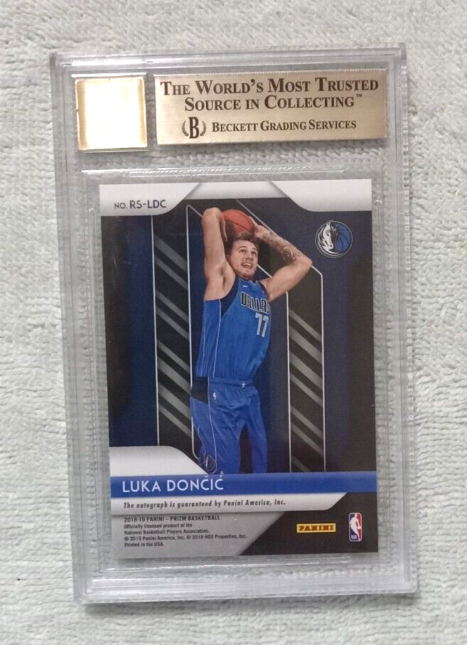 2018-19 Panini Prizm Luka Doncic Rookie Signature Auto BGS 9.5 Gem Mint ...