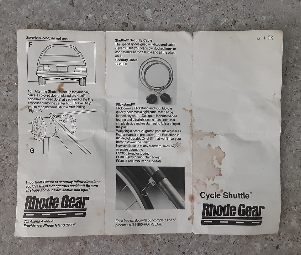 Rhode Gear Cycle Shuttle Automobile Bicycle Rack | eBay