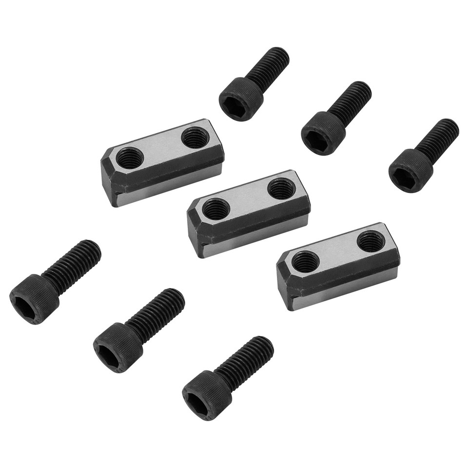 3-Pcs T Nuts Jaws M12 Bolts Kit T-nuts For 10 Inch Hydraulic 3-Jaw ...