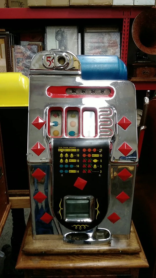 Mills 5c Diamond Front Slot Machine Fully Restored circa 1940's | eBay