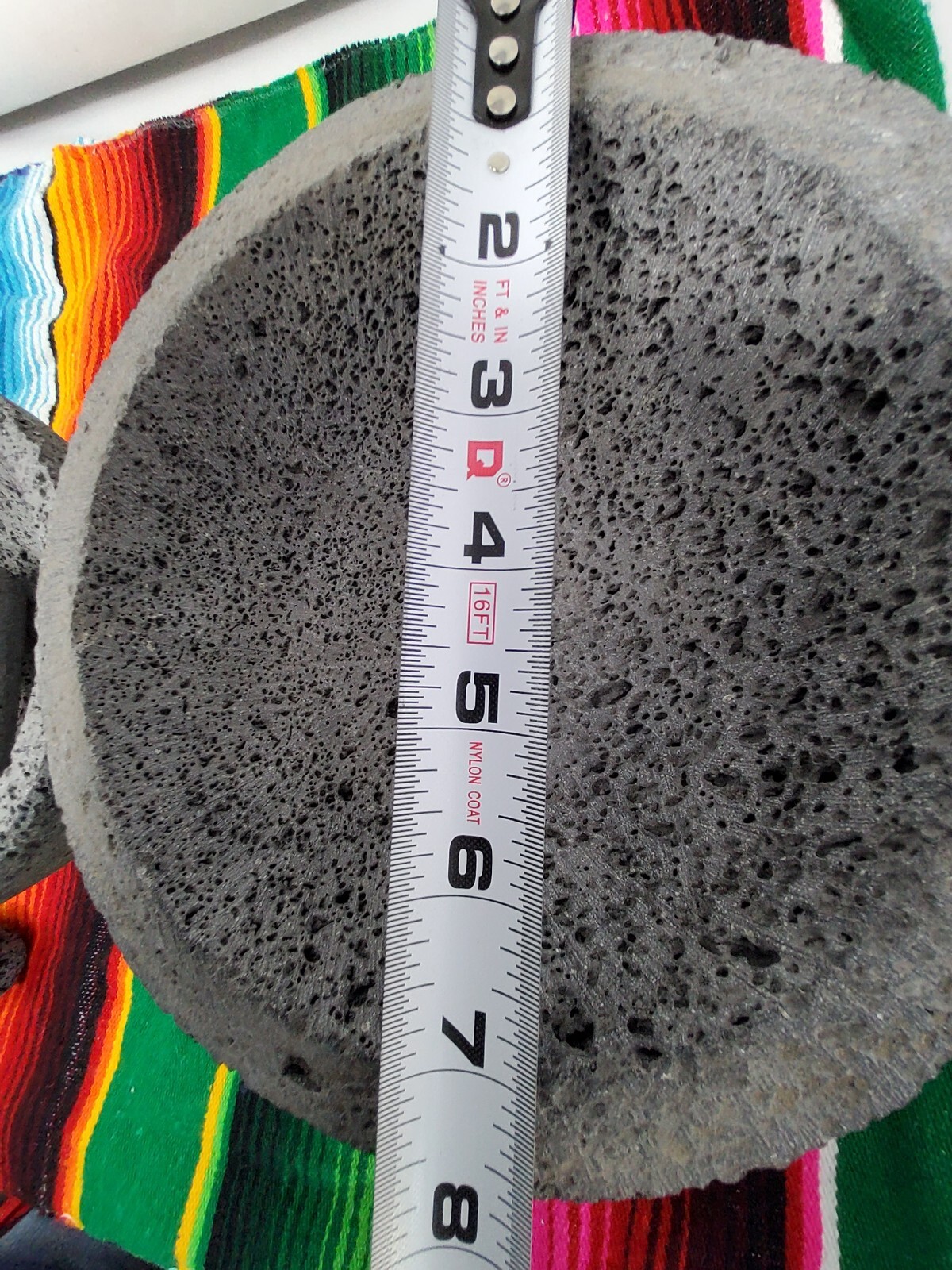 made in mexico 8" mortar with pestle salsa maker molcajete free ...