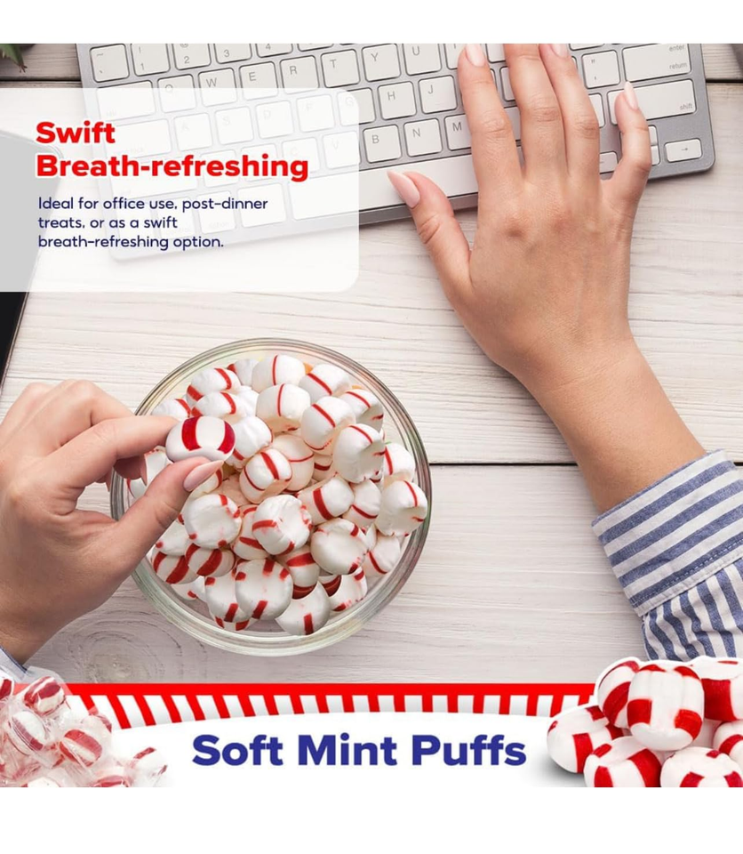 Soft Peppermint Puffs, Soft Peppermint Candy, Soft Mints Individually ...