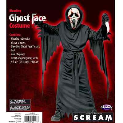 Bleeding Ghostface Costume Size 8-10 Medium New Child ages 5-7 years ...