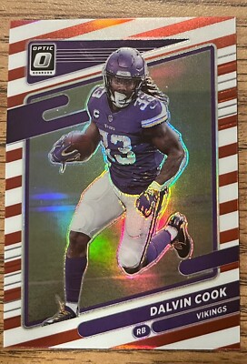 2021 Donruss Optic Dalvin Cook Freedom Candy Cane #98 Minnesota Vikings ...