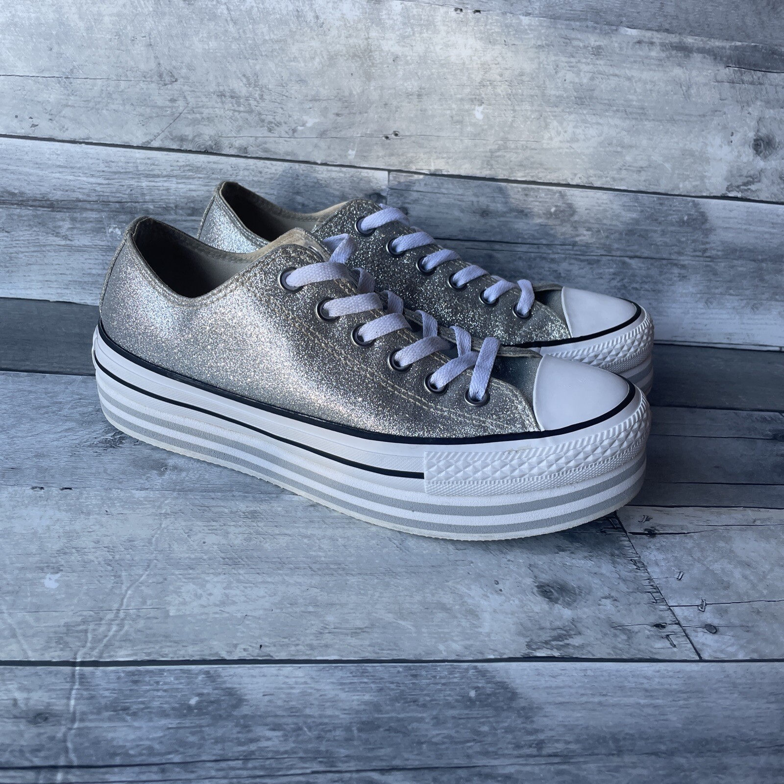 Converse Chuck Taylor All Star Shiny Metal Silver Lif… - Gem