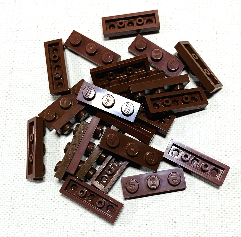 Lego Brown Plates 455pc Lot 2x10 2x8 2x6 2x4 2x3 2x2 1x10 1x8 1x6 1x4 ...