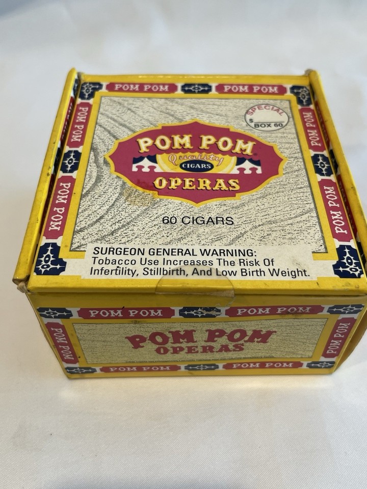 Cigar Box Pom Pom Operas - Swisher International, Inc. - Made In USA | eBay