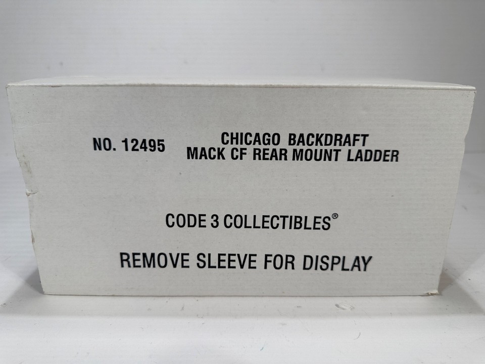 Vtg 2002 NIB Code 3 Chicago Backdraft Mack Ladder Fire Truck 1:64 ...