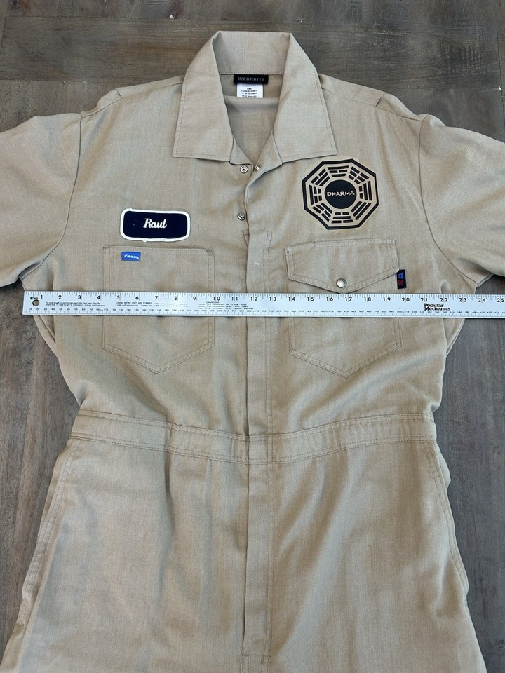 Authentic Lost TV Show DHARMA Initiative Jumpsuit Workrite Nomex Tan ...