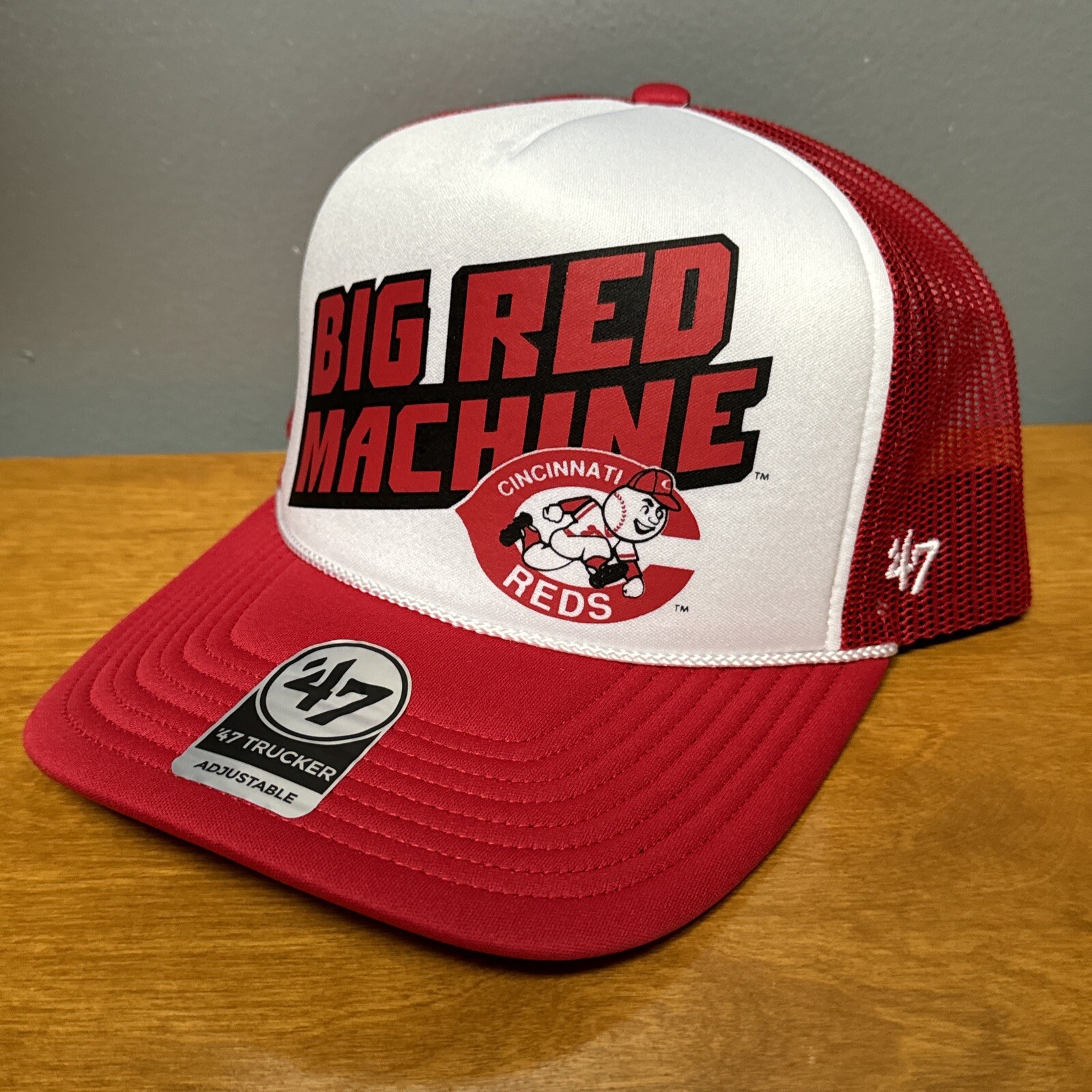 ‘47 Cincinnati Reds “Big Red Machine” Foam Rope Trucker Snapback Mens ...