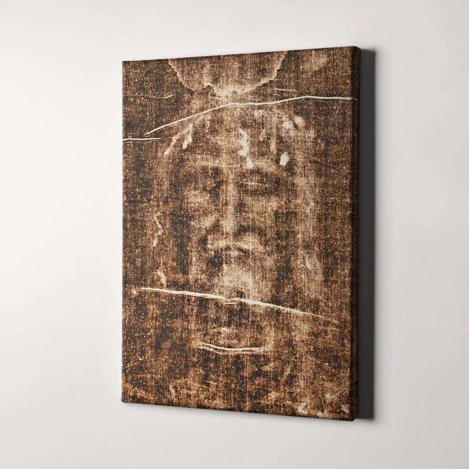 Shroud of Turin Face of Jesus Bible Christian God Canvas Print Wall Art ...