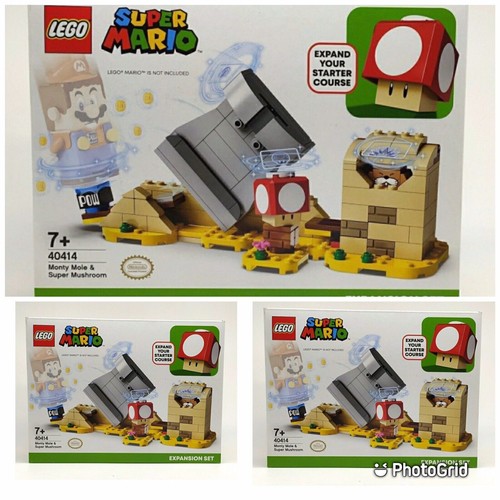 3 Lego Mario 40414 Monty Mole Super Mushroom Expansion Set New Sealed ...