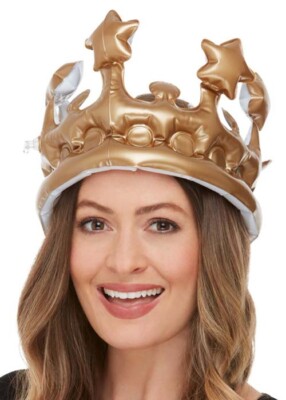Inflatable Fun Gold Kings Fancy Dress Cosplay Party Crown | eBay UK