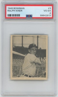 1948 Bowman 3 Kiner RC PSA 4 704183 | eBay