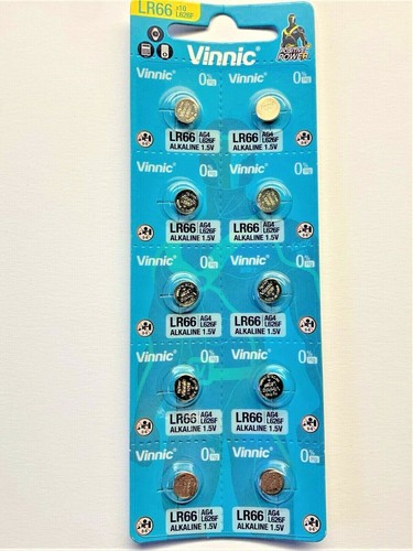 10x L626 Vinnic Alkaline Batteries 1.5V Button Cell L626F AG4 LR626 177 ...