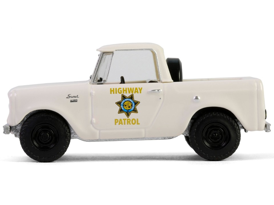 1964 HARVESTER SCOUT HALF CAB PICKUP "CHP" 1/64 DIECAST BY GREENLIGHT ...