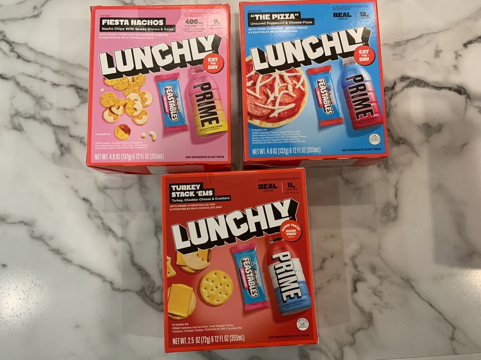 Lunchly UNOPENED Fiesta Nachos The Pizza Turkey Stack ‘Ems DISCONTINUED ...