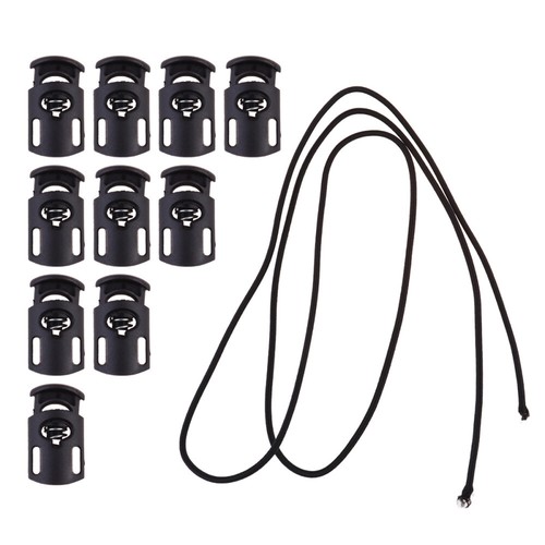 10PCS Tightening Buckles Rope Drawstring Cord Lock Button Down Spring ...
