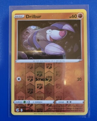 Pokémon TCG Fusion Strike: Drilbur (147/264) - Reverse Holo Common ...