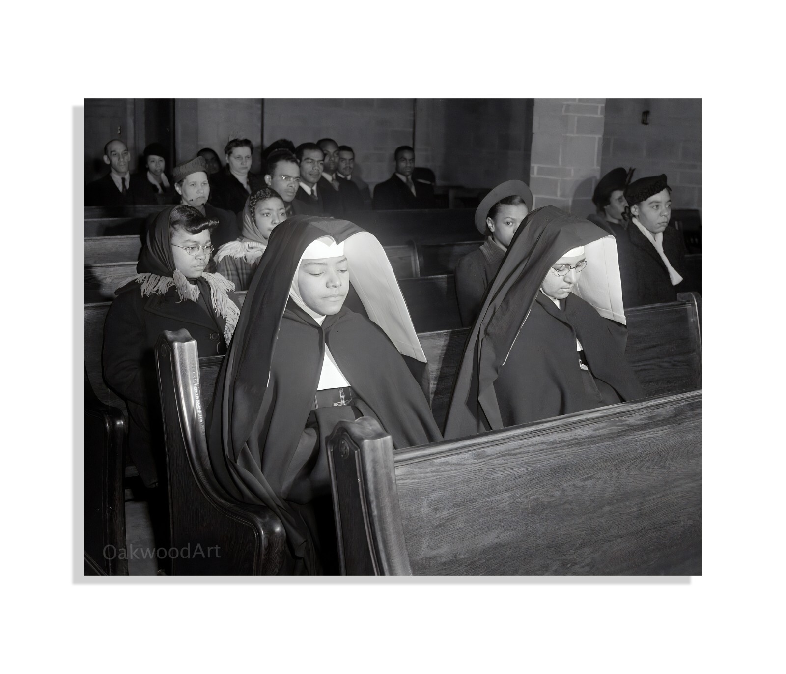 1942 Black Nuns at Catholic Church Service in Chicago, Vintage Photo ...