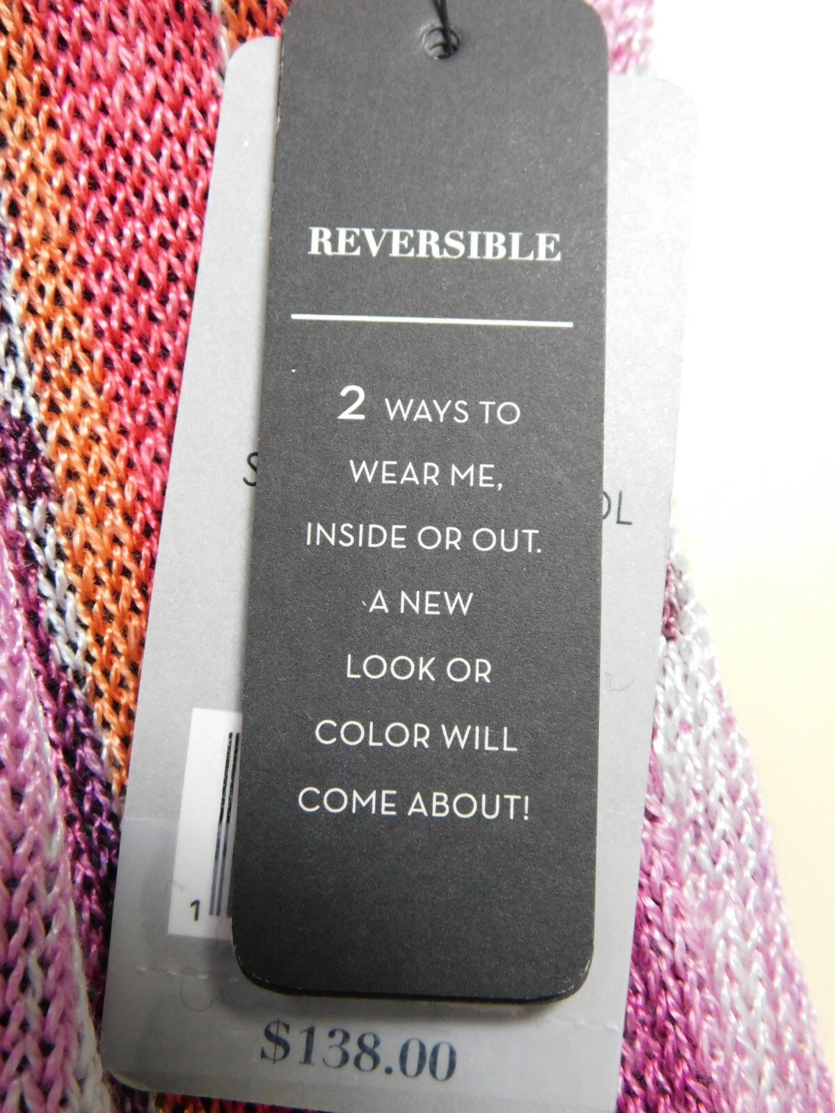 NWT ZOZO Hand Painted Reversible Women's Cardigan Sweater Black Red ...