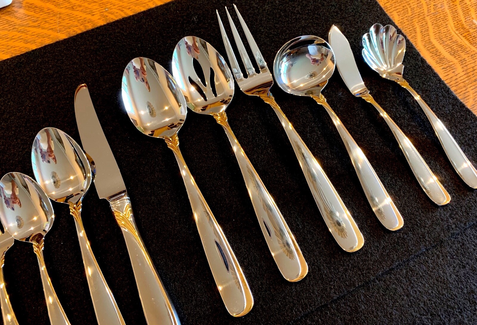 YAMAZAKI Affair Gold Accent FLATWARE SILVERWARE YOUR CHOICE U CHOOSE ...