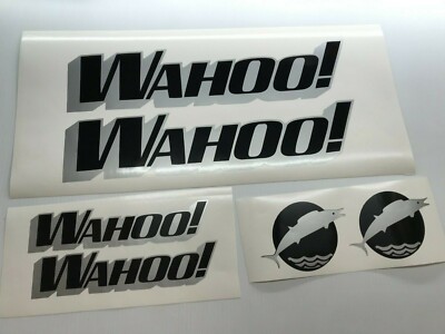 4 Wahoo! Boat Decals TWO 24x4.5 & TWO 10 x2.5 Marine Vinyl | eBay