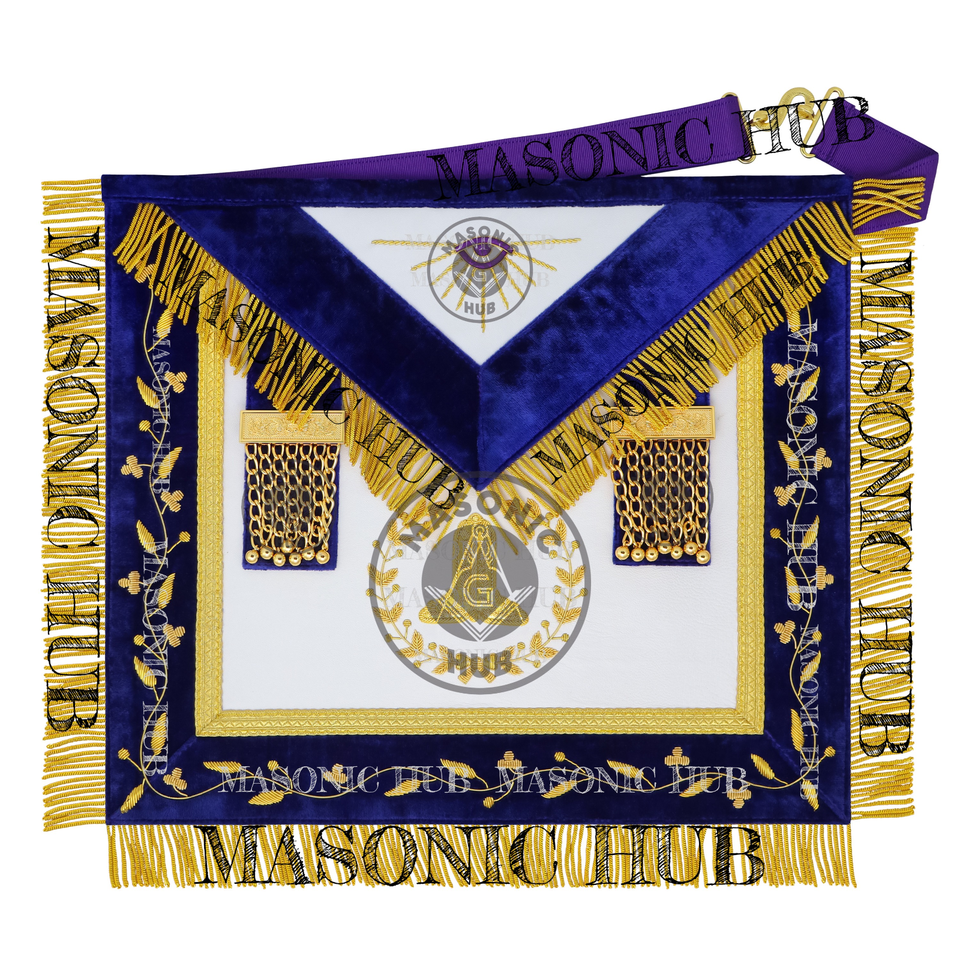 Masonic Grand Lodge Senior Warden Regalia Set – Hand Embroidered ...