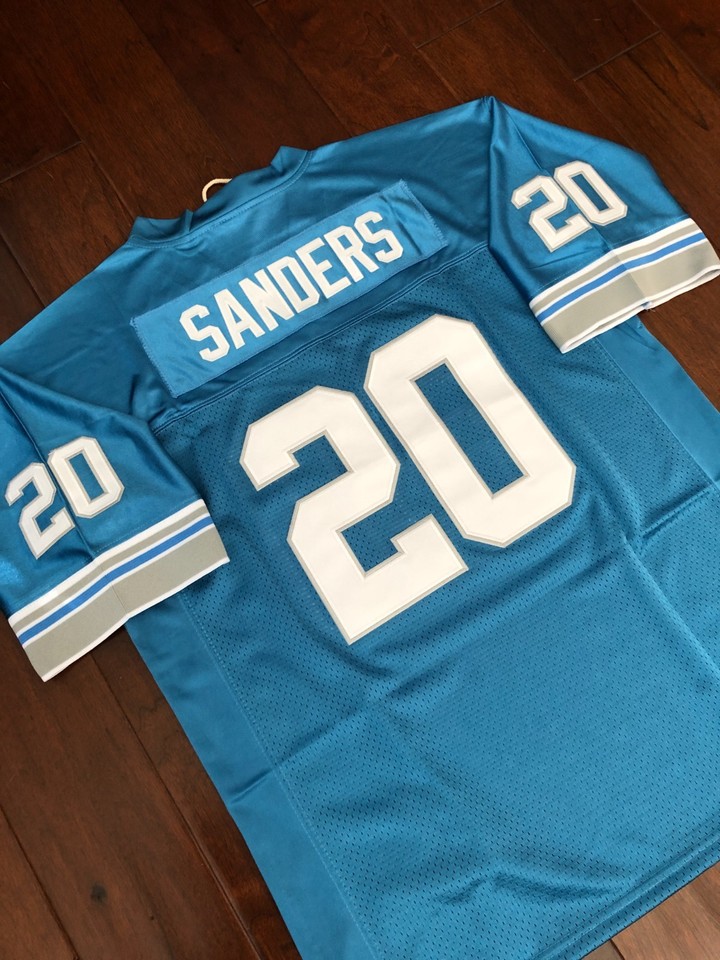 Vintage Barry Sanders jersey Detroit Lions Men’s Size XXL 2XL blue ...