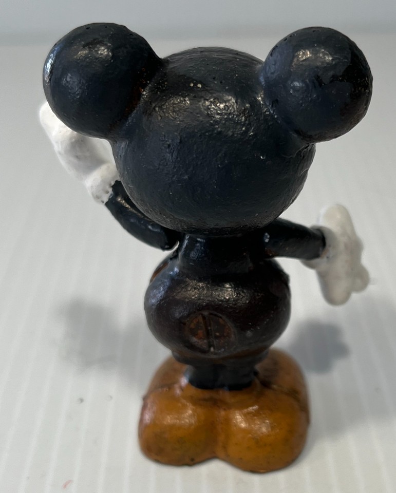 Vintage Cast Iron Disney Mickey Mouse Figurine with Poseable Arms! | eBay