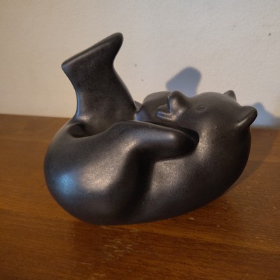 Vintage Pigeon Forge Pottery Playful Black Bear Cub Signed By Artist D ...