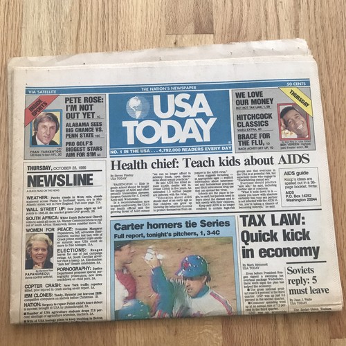 USA Today Oct 23 1986 NY METS WORLD SERIES Red Sox Complete Newspaper ...