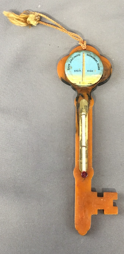 Vintage Bakelite Souvenir Key Shaped Thermometer San Jacinto Monument ...