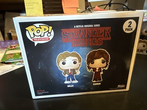 Funko Pop Stranger Things Billy & Karen 2 Pack Signed Cara Buono “Karen ...