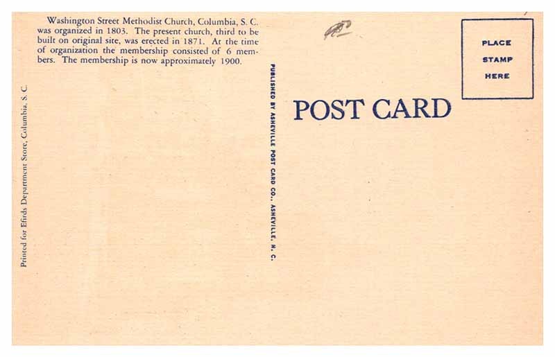 Postcard CHURCH SCENE Columbia South Carolina SC o/19 AP8867 | eBay