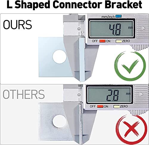 2 Hole L Shaped 90 Degree Angle Connector Bracket Thickness 4.8 mm Fit ...
