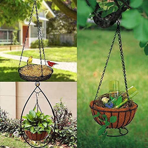 16 inch Long Hanging Plant Chains Flower Pot Hangers with Clips and ...