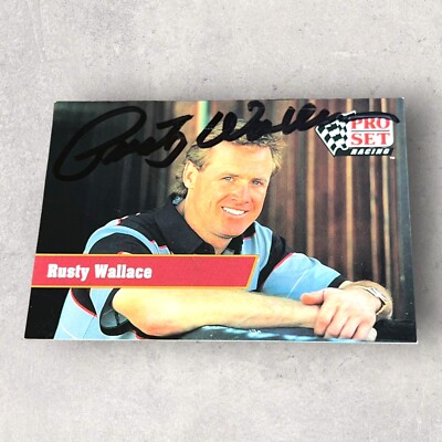 Rusty Wallace WINSTON CUP VINTAGE 1991 PRO SET #6 autographed NASCAR ...