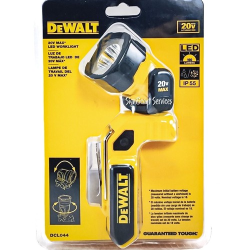 DEWALT DCL044 20V MAX LED Work Light Magnetic Freestanding Clip-On Tool ...