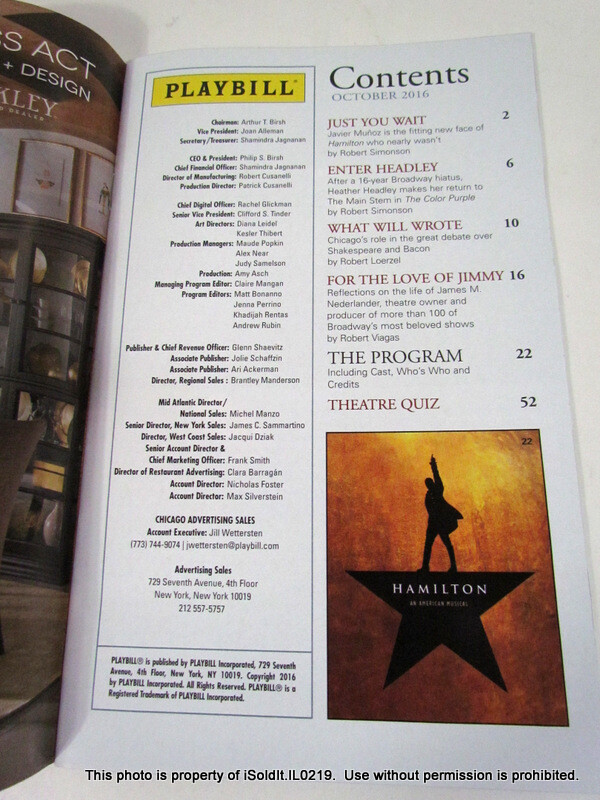 Playbill Inside