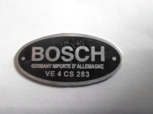 Typenschild Schild Bosch Verteiler VE 4 CS 283 VW Käfer Porsche 356 s20 ...