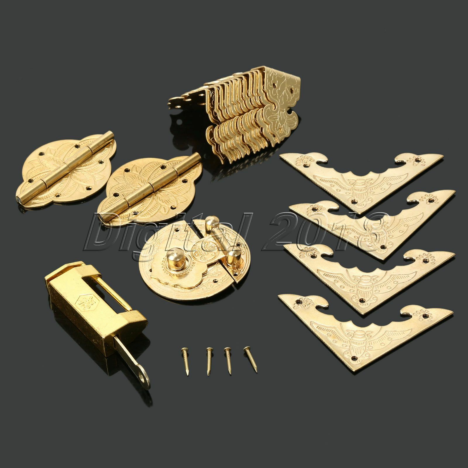 Chinese Brass Hardware Hinges Latch Jewelry Box Handle Corners ...