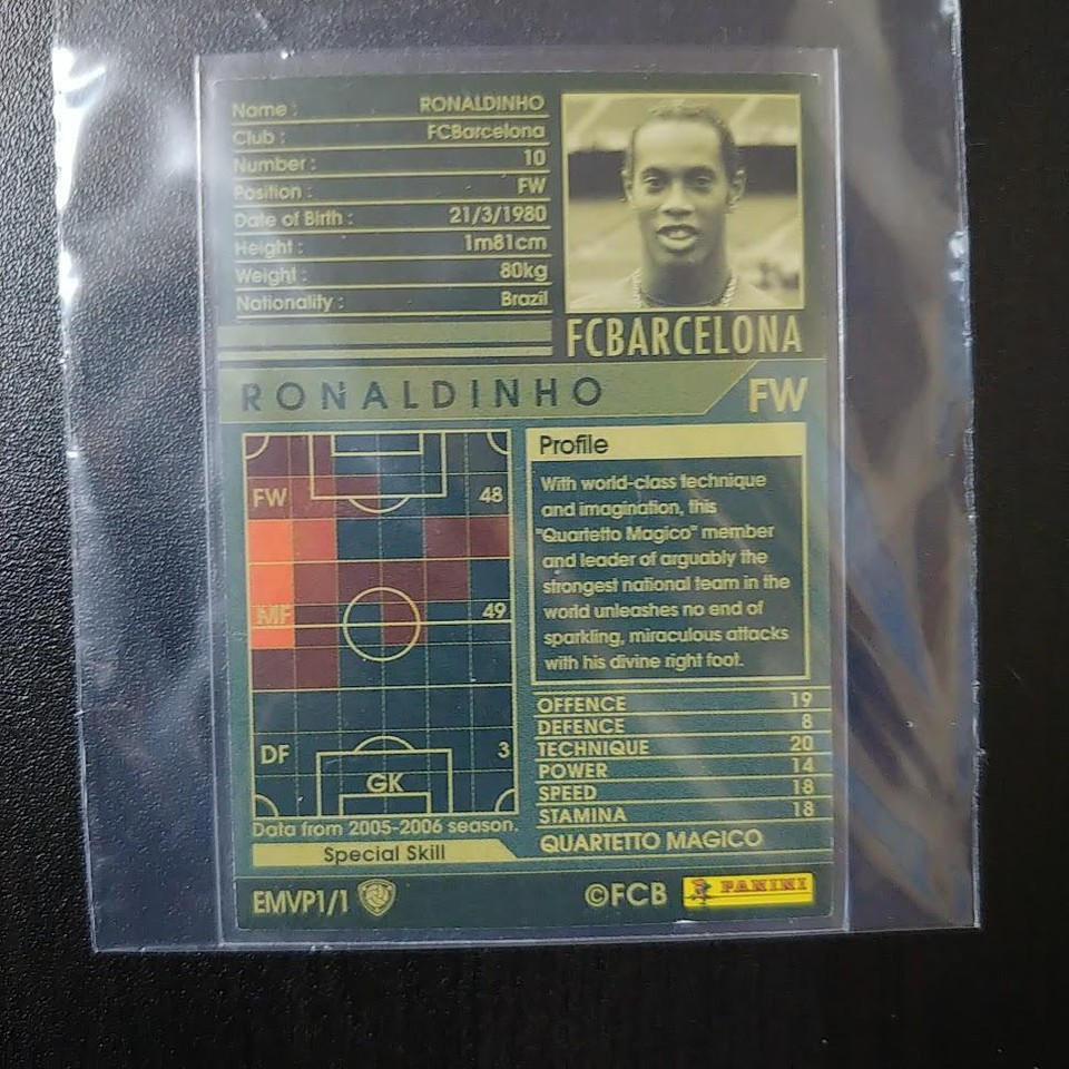 Ronaldinho 2005-06 WCCF Soccer Card FC Barcelona -Near Mint from Japan ...