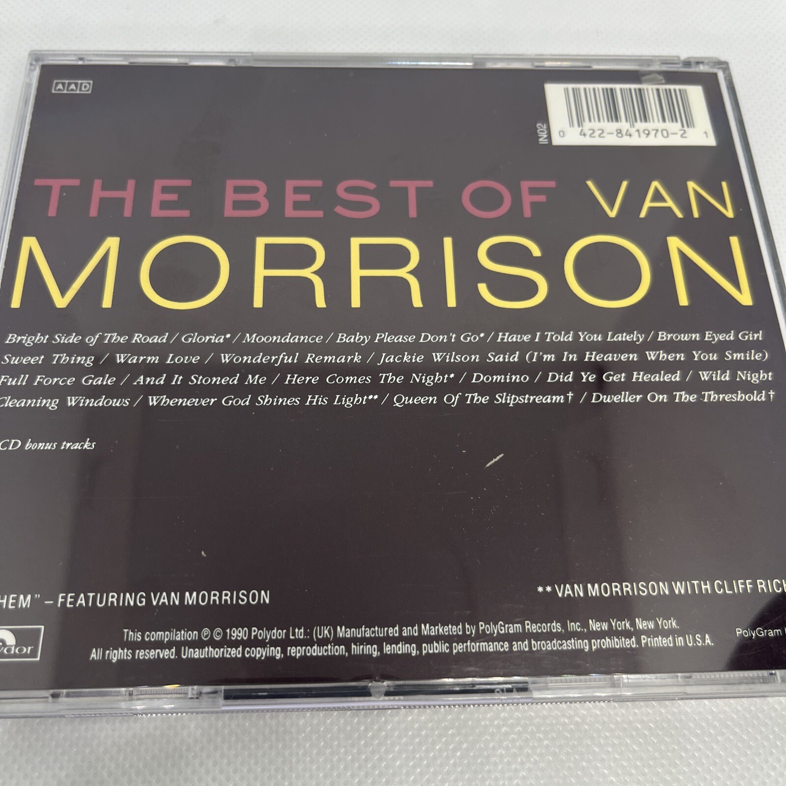 The Best of Van Morrison [Mercury] by Van Morrison (CD, May-1990 ...