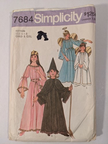 Simplicity Pattern 7684 Girls' Angel, Fairy, Witch And Princess Costume ...