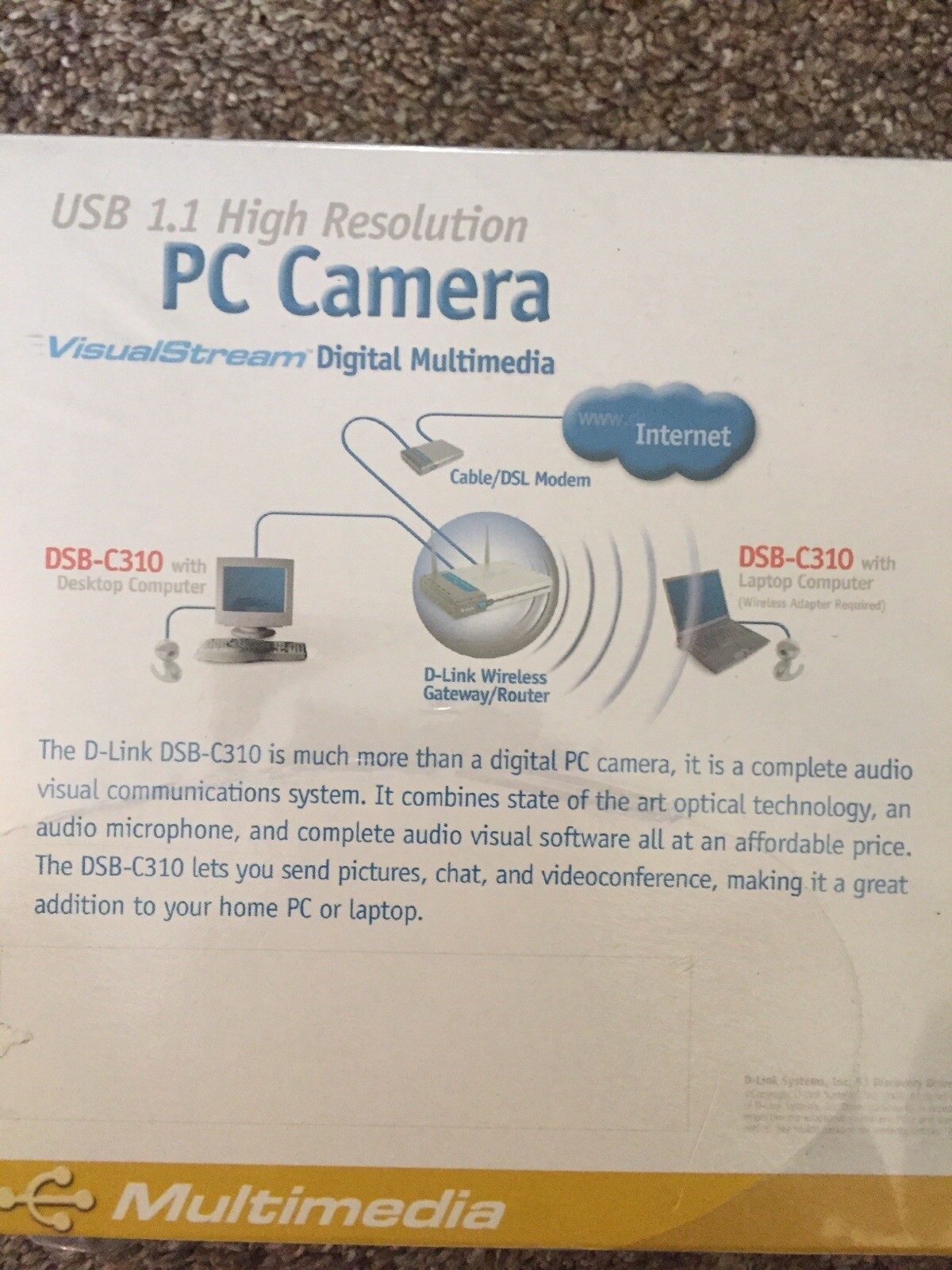 D-Link PC Web Camera USB 1.1 High Resolution DSB-C310 Audio Microphone ...